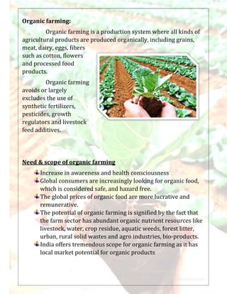 Organic farming | PDF | Agriculture | Industries