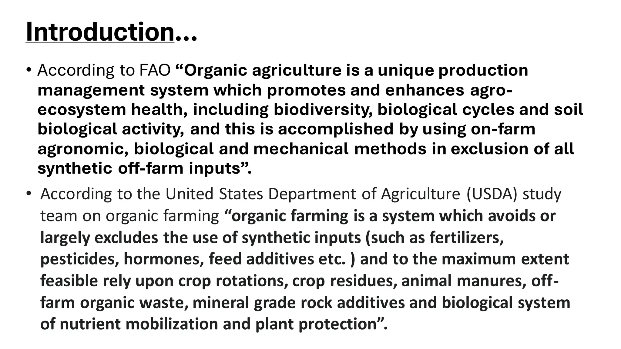 organic farming, unit -1, Herbal Drug technology,pdf | PDF