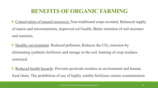 Organic farming defination, management practices, advantage and ...