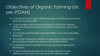Organic Farming Objective, Principles Components Limitations.pptx