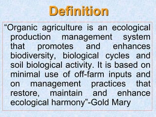 Organic farming a key for women led sustainable rural development of ...