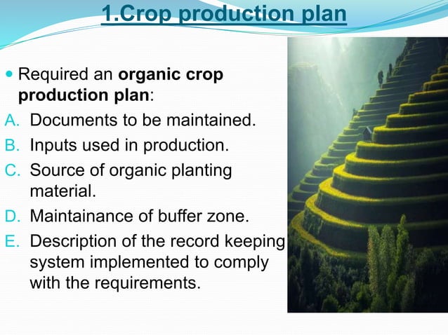 Crop Propuction Organic - npop indian organic standard | PPTX