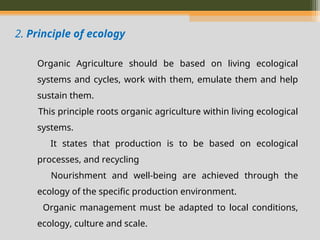 Organic farming for sustainable crop production | PPT