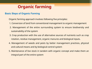 Organic farming for sustainable crop production | PPT