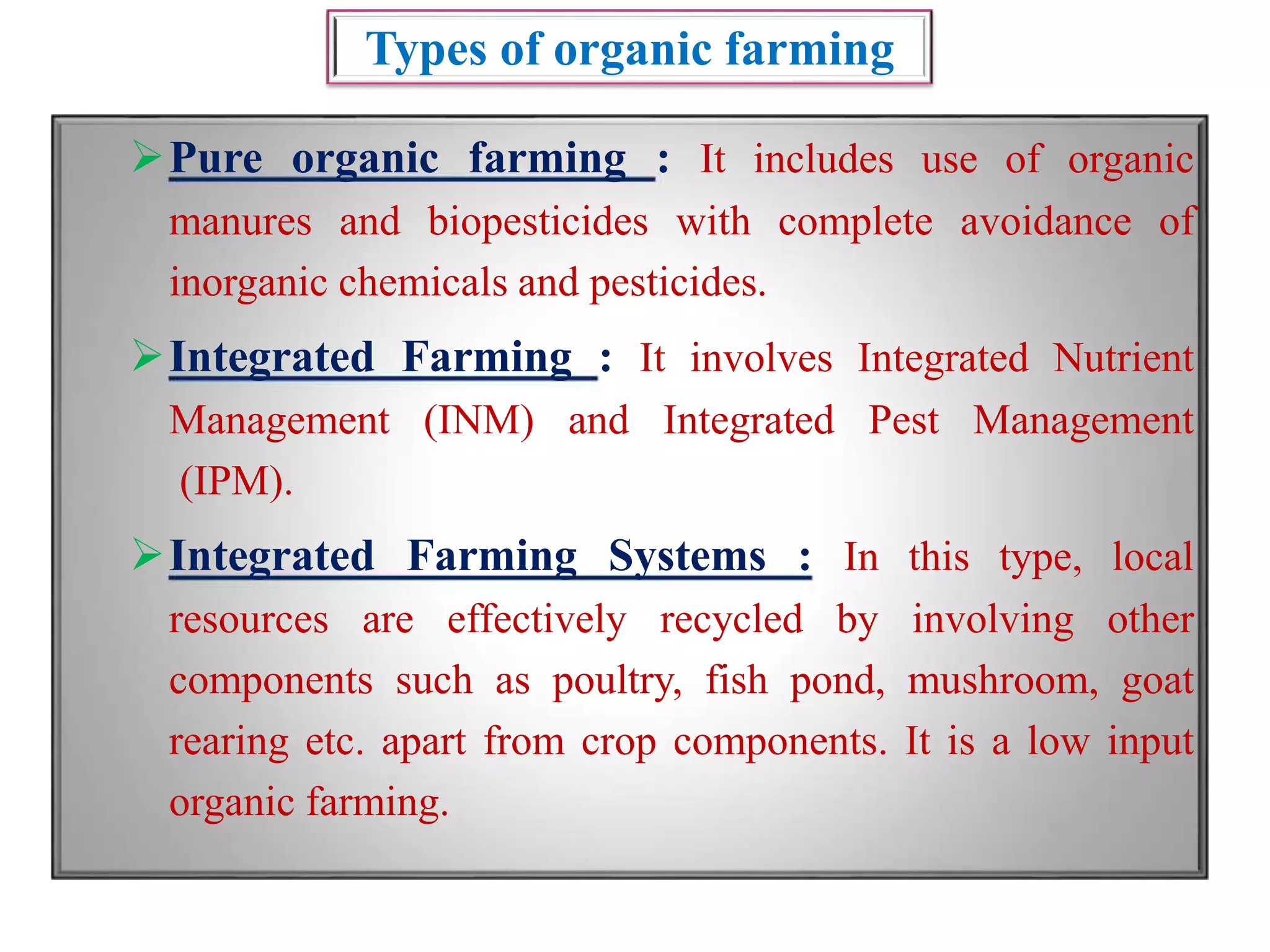 Organic farming | PPTX