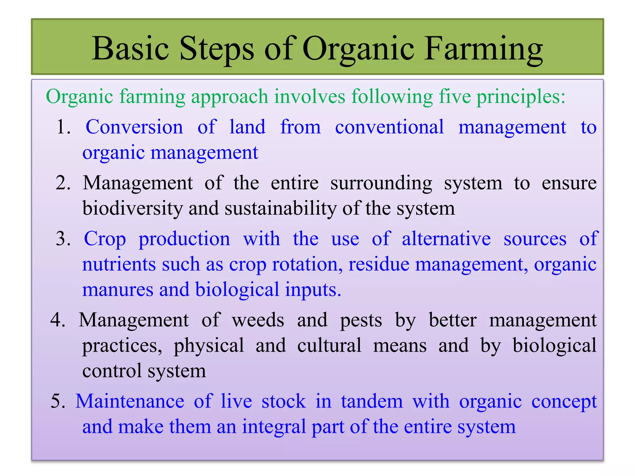 Organic farming | PPTX