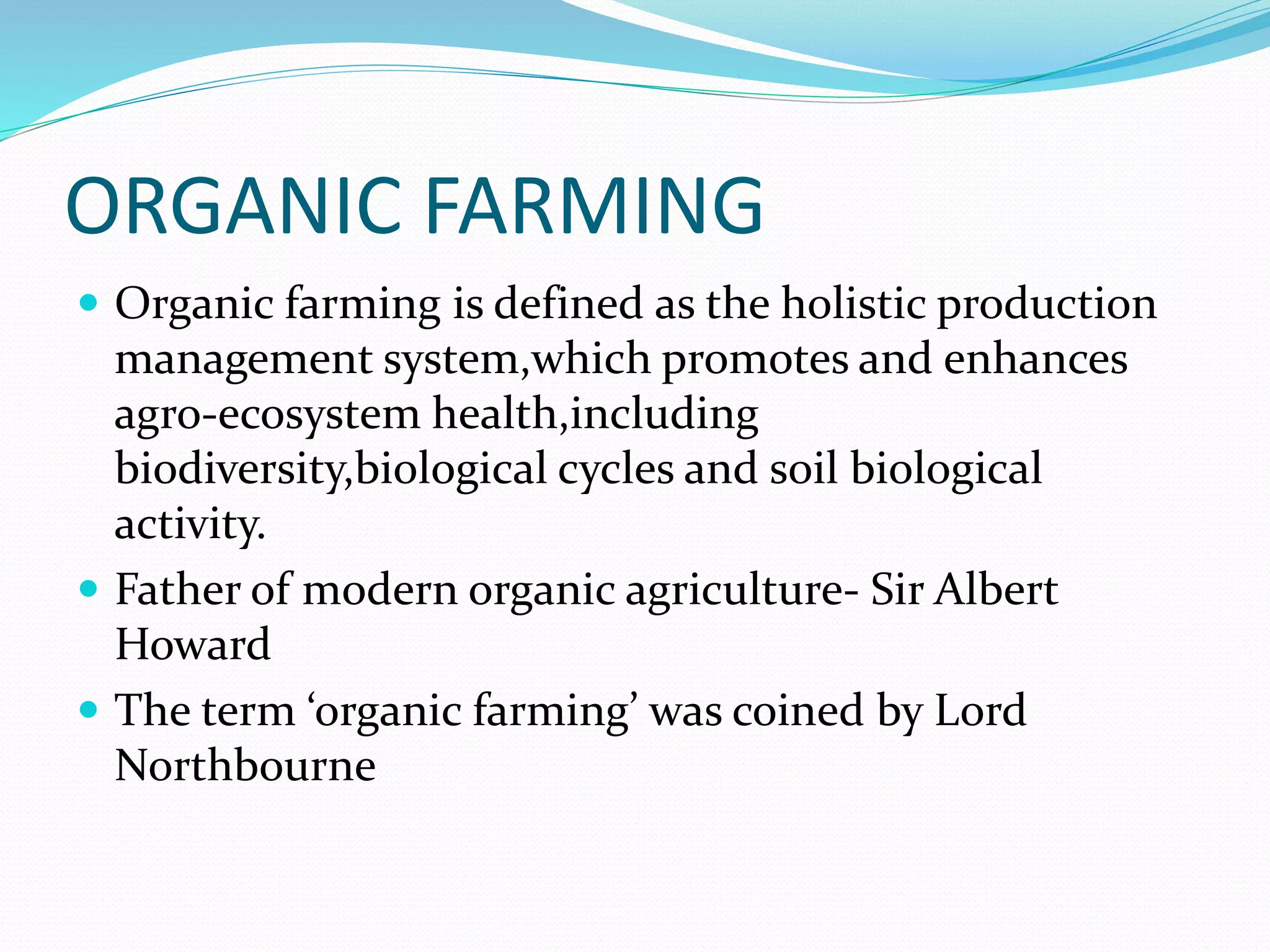 Organic farming model | PPTX