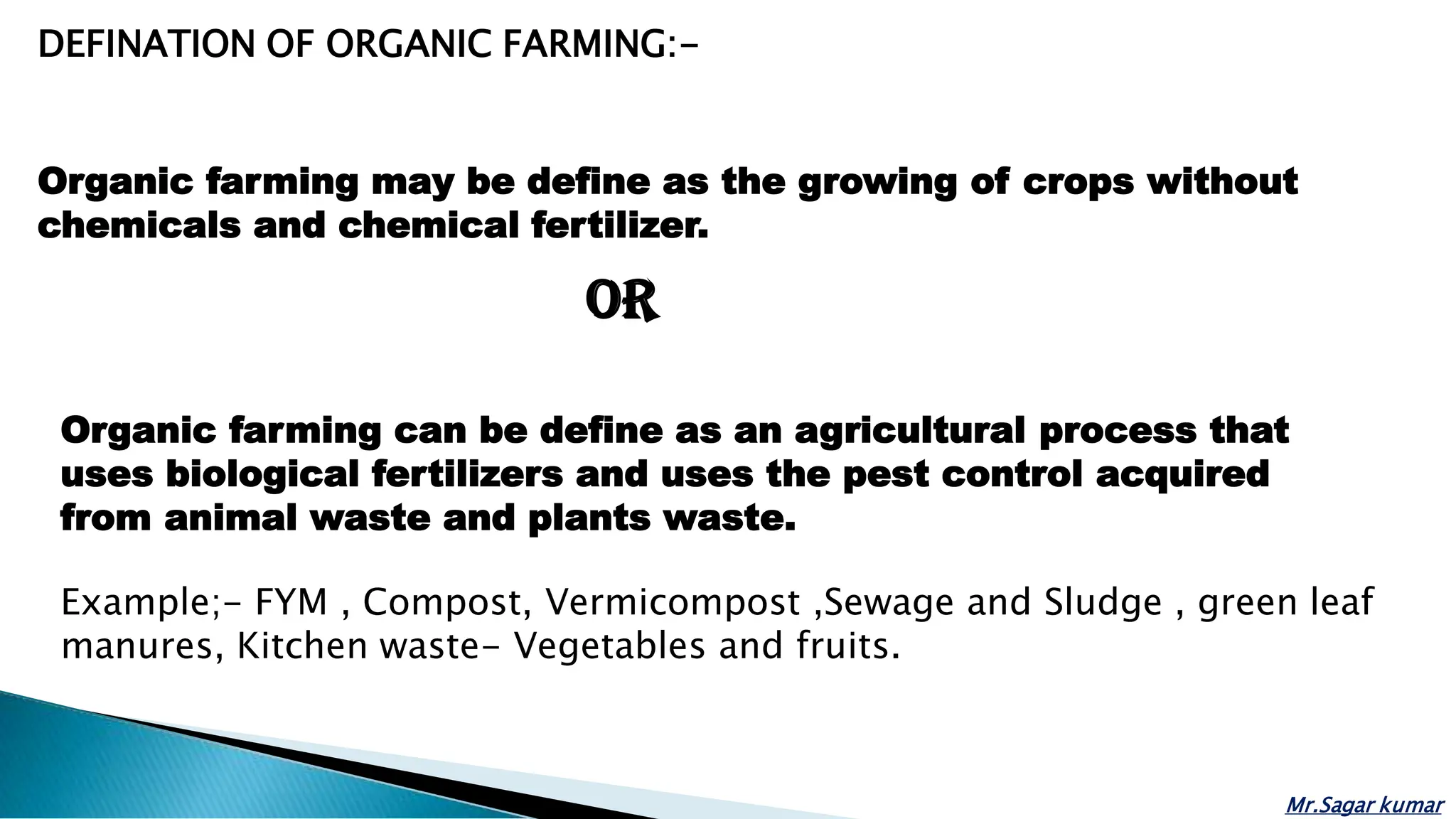 Organic Farming promote and classification type | PDF