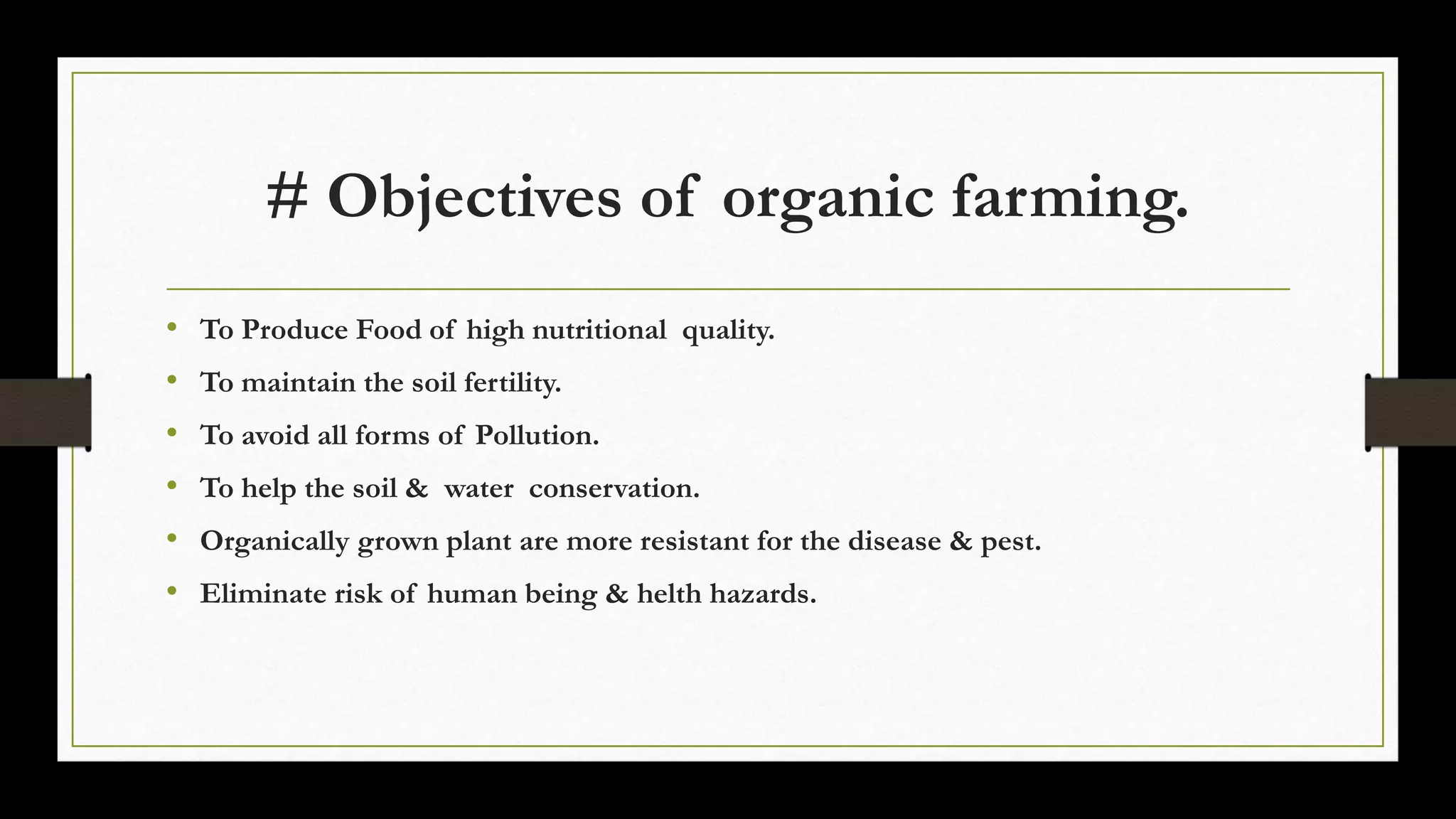 Organic farming ppt | PPT