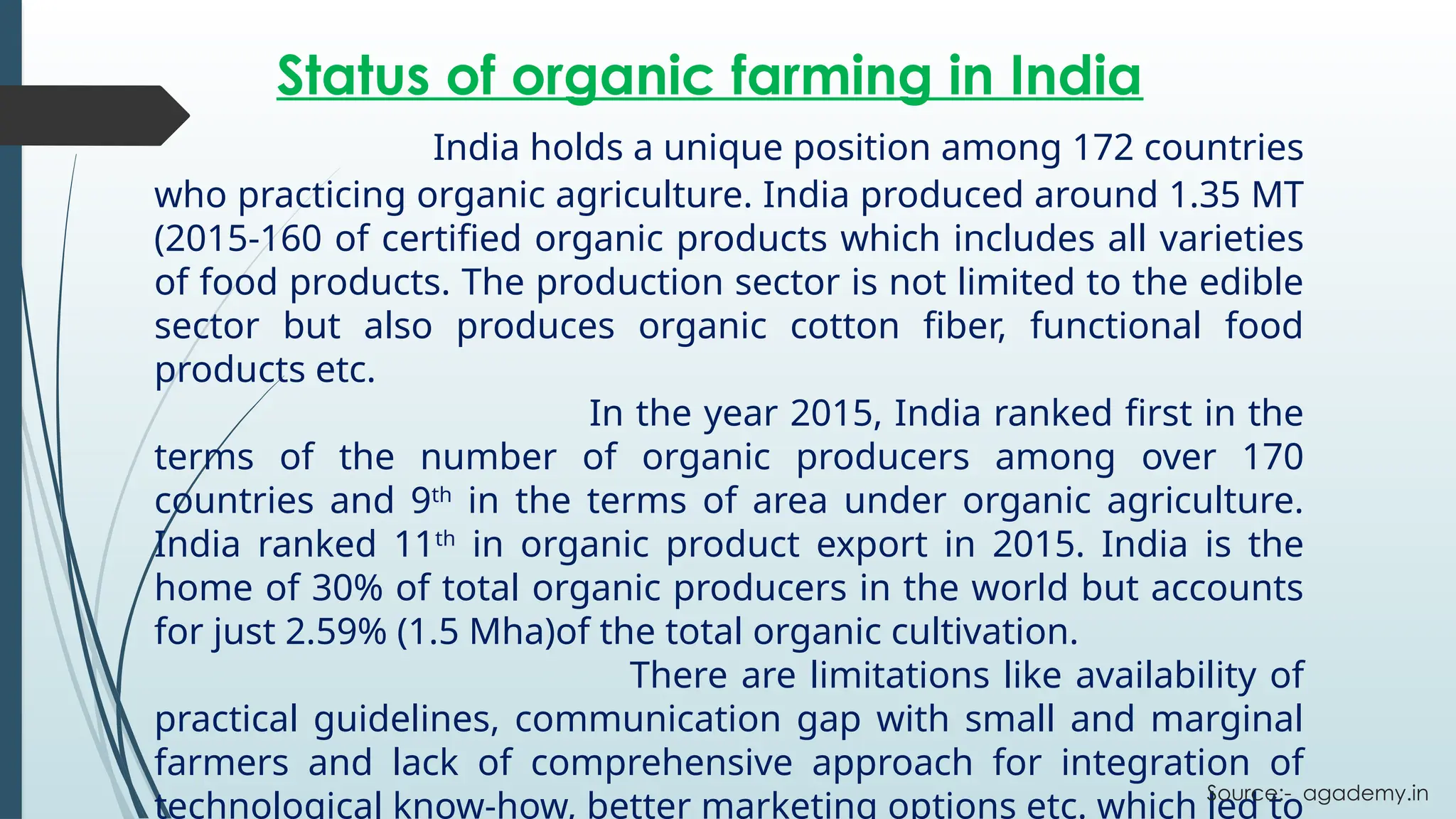 organic farming ppt.pptx for the regenerative agriculture and residue ...