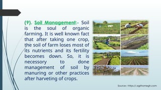 organic farming ppt.pptx for the regenerative agriculture and residue ...