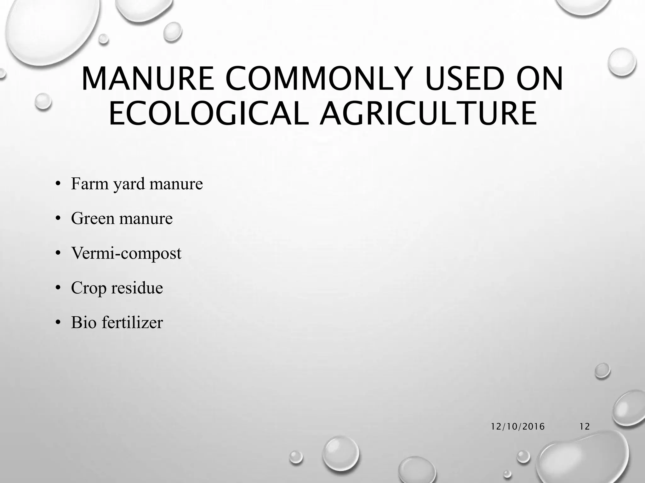 Ecological Agriculture | PPTX
