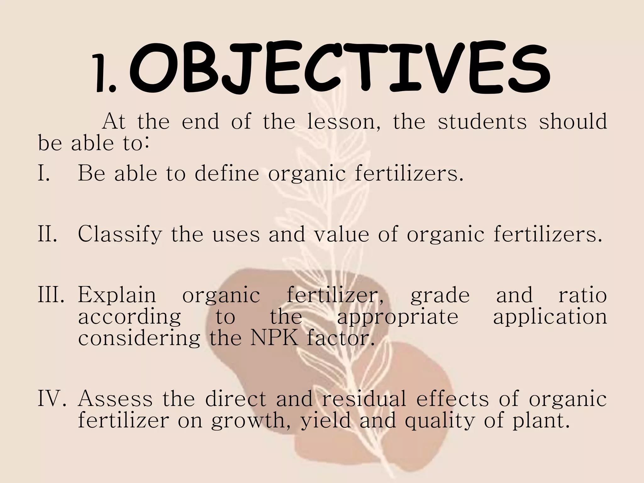 Organic Fertilizer G1- BTVTEd | PPTX