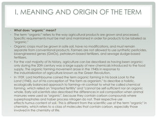 Organic food | PPTX