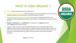 Organic food and farming | PPT