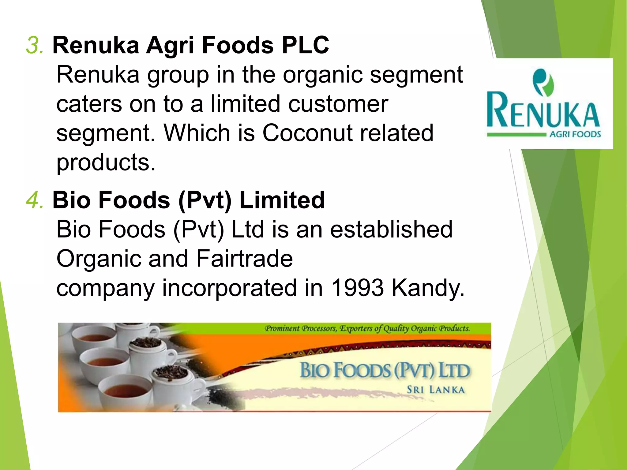 Organic food processing & export industry in sri lanka | PPTX