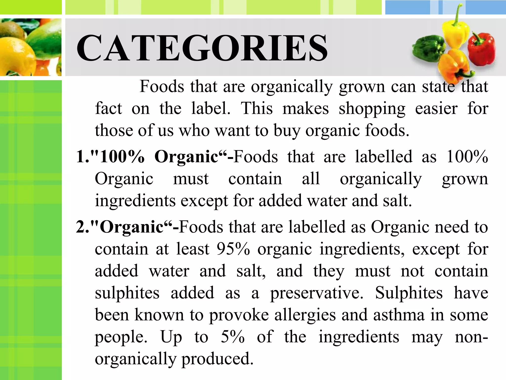 Organic foods | PPTX