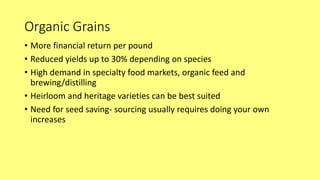 Organic grain production in the south | PPTX