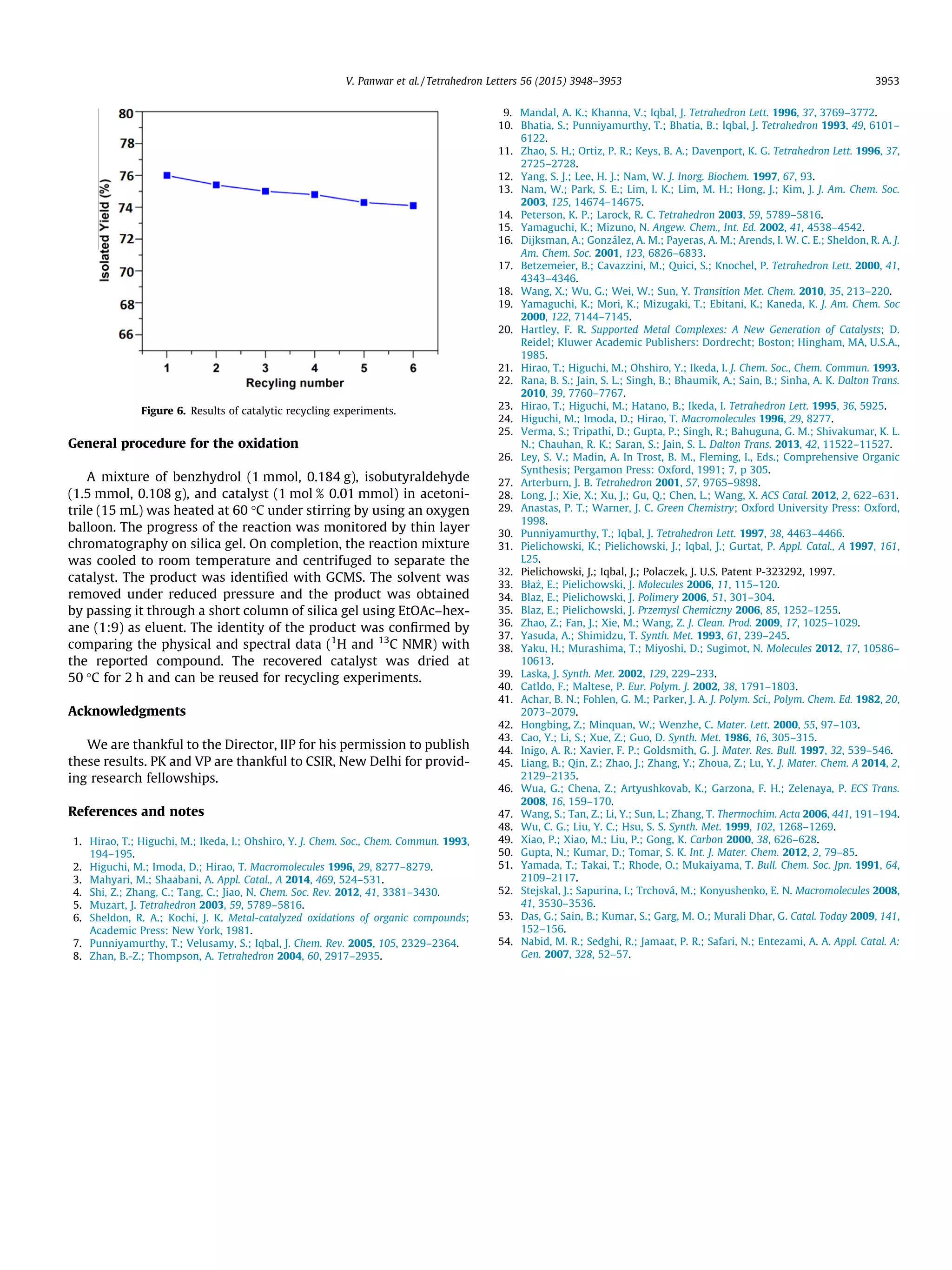 Organic inorganic hybrid cobalt phthalocyanine/polyaniline as efficient catalyst for aerobic ...