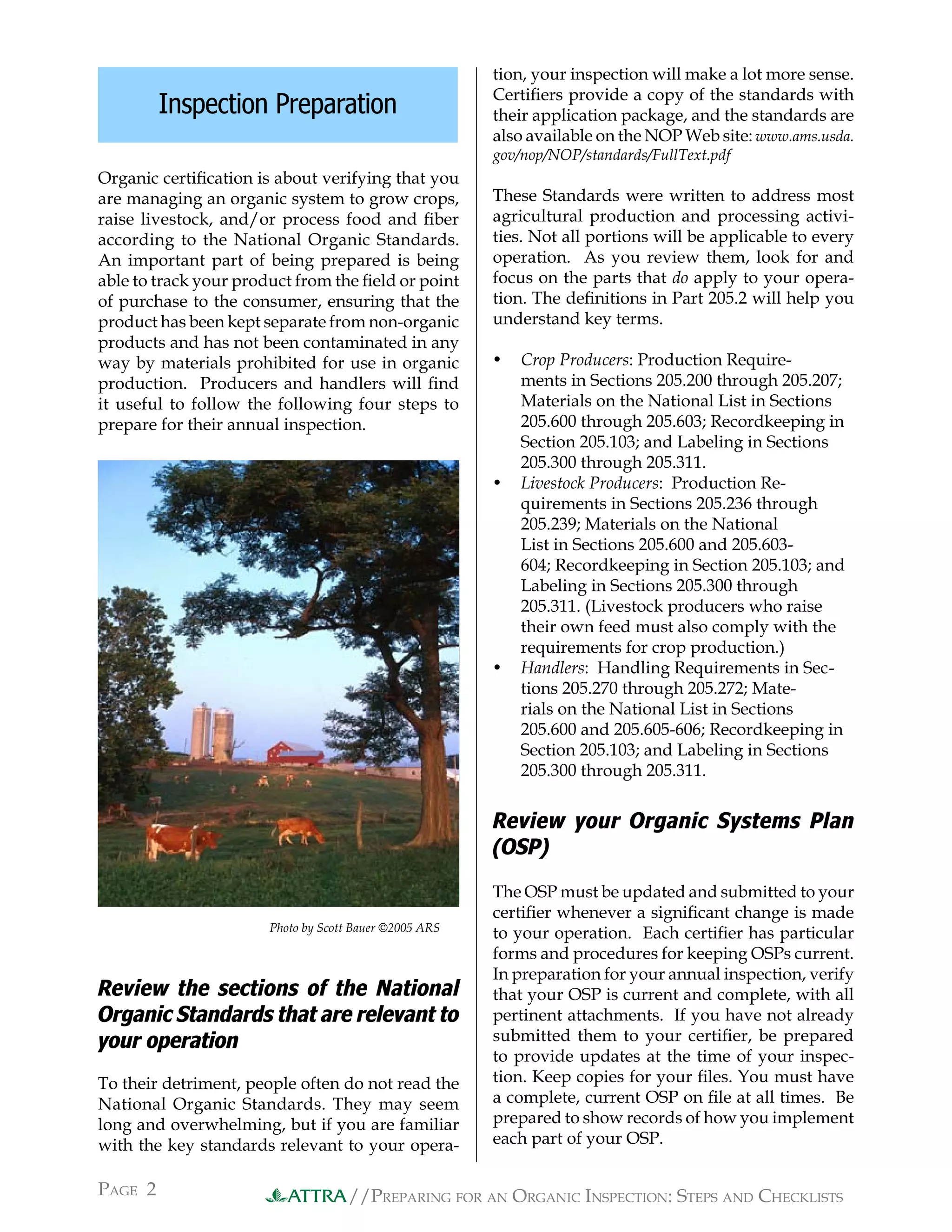 Preparing for an Organic Inspection: Steps and Checklists | PDF