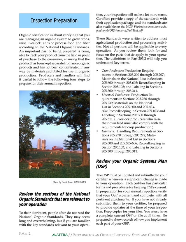 Preparing for an Organic Inspection: Steps and Checklists | PDF