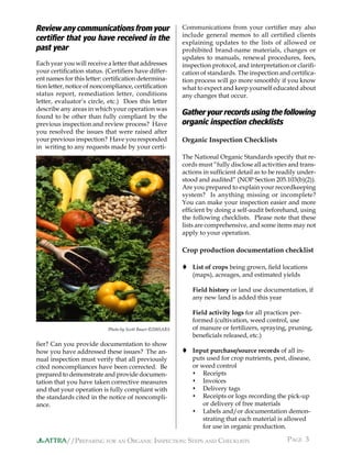 Preparing for an Organic Inspection: Steps and Checklists | PDF