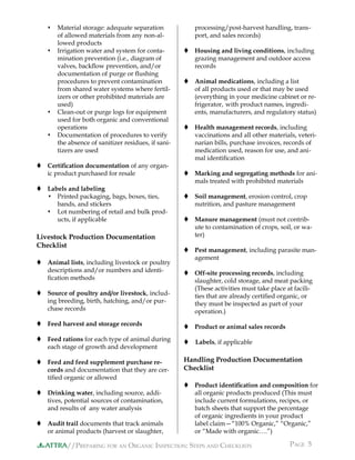 Preparing for an Organic Inspection: Steps and Checklists | PDF