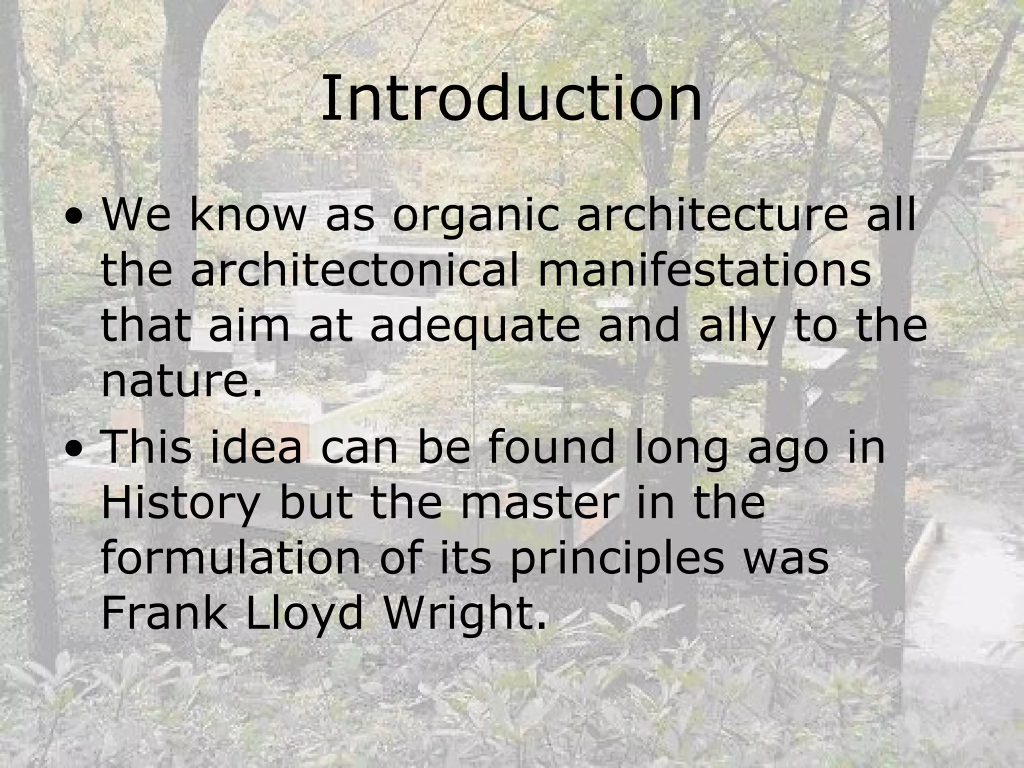 Organicism and Architecture in the 50´s | PPT