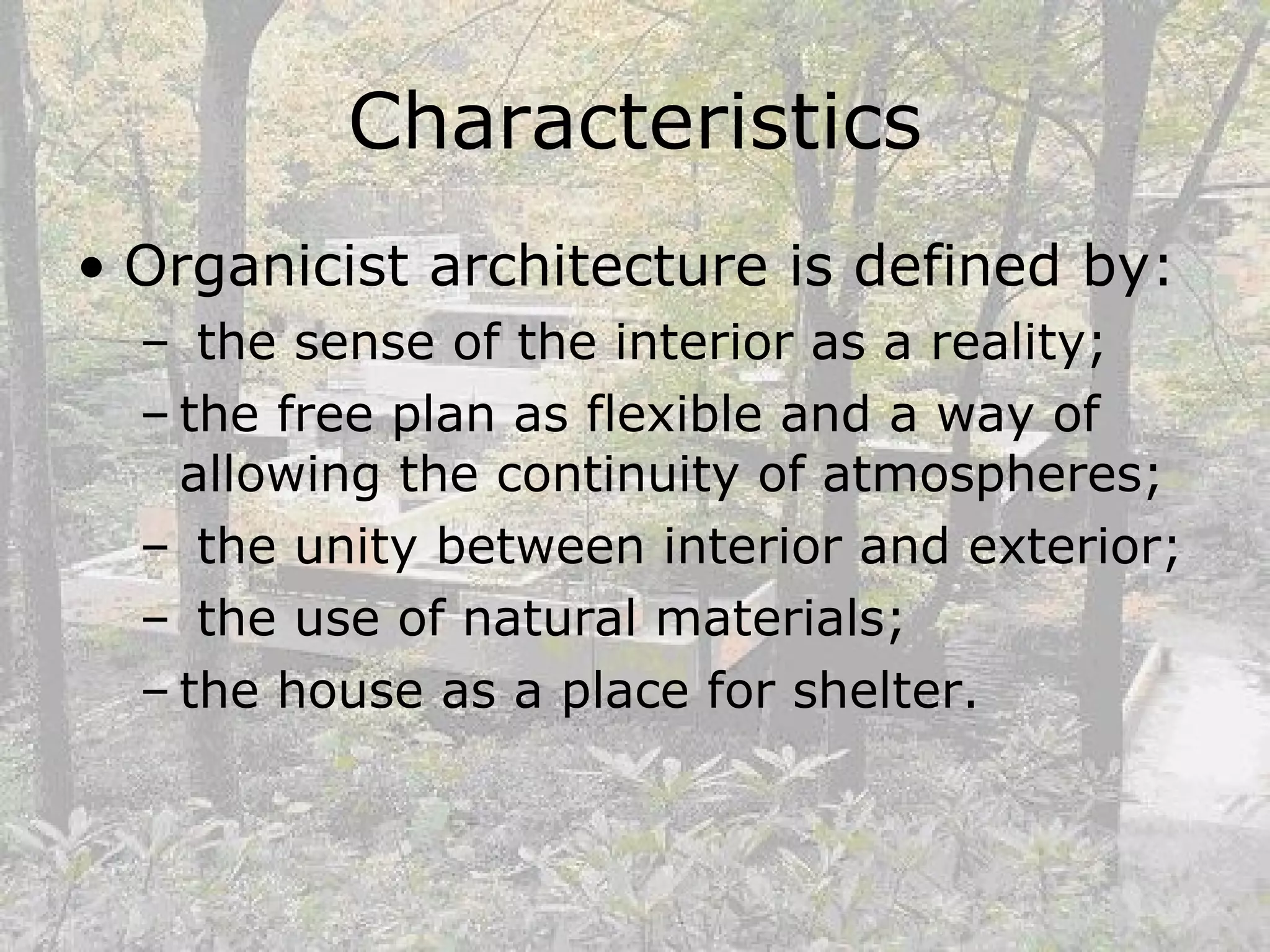 Organicism and Architecture in the 50´s | PPT