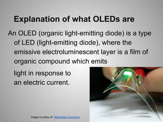 Organic Light-Emitting OLED organic LEDs | PPT