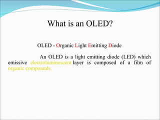 Organic Light Emitting Diode | PPT