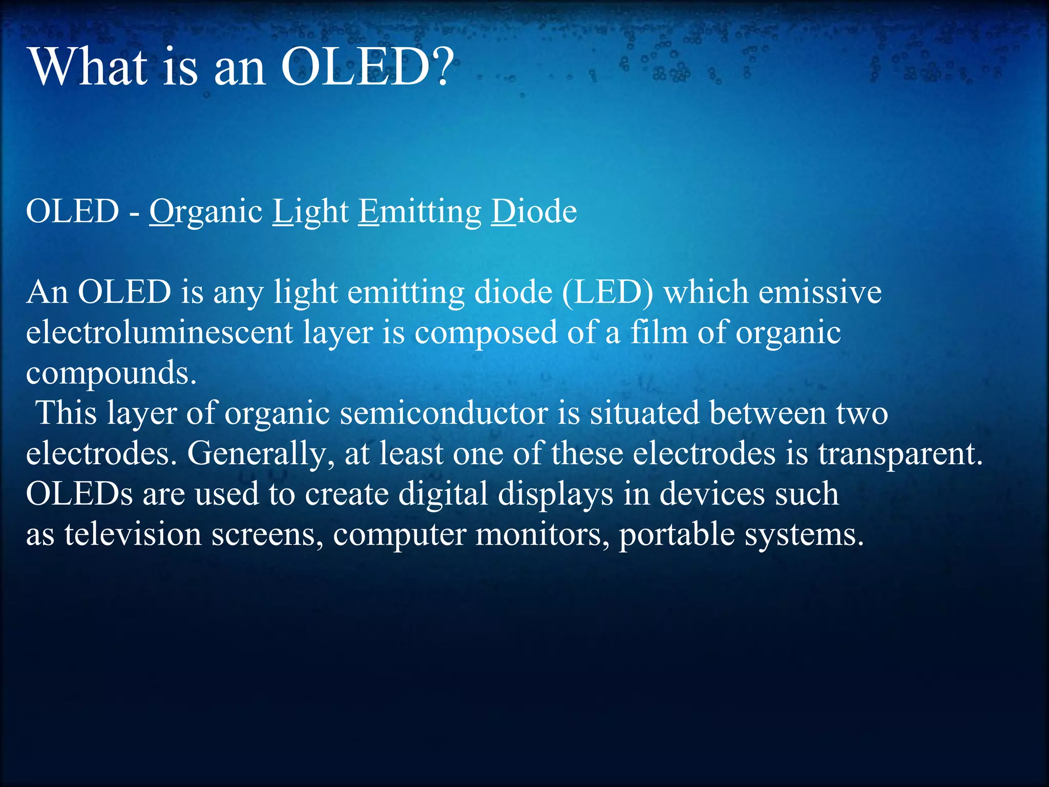 Organic Light Emitting Diode | PPT
