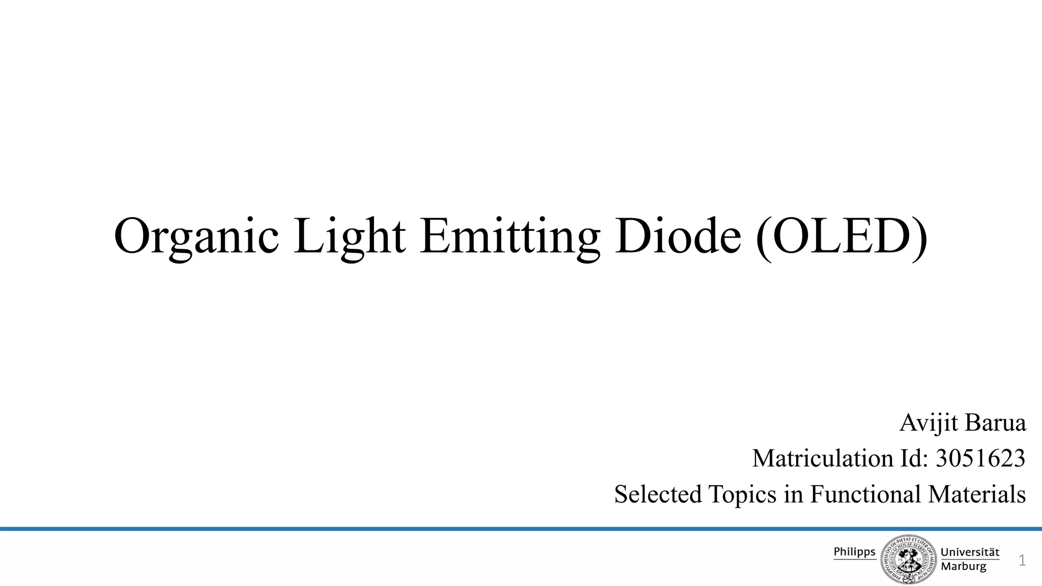 Organic light emitting diode (oled) | PDF