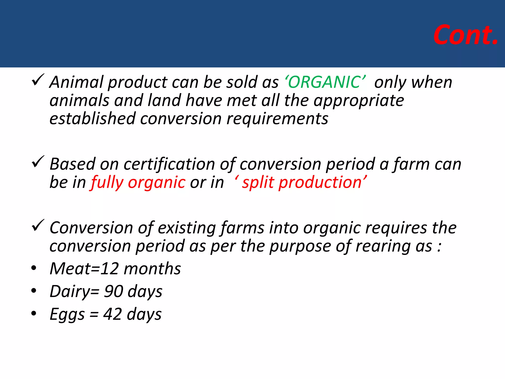 Organic livestock farming | PPTX