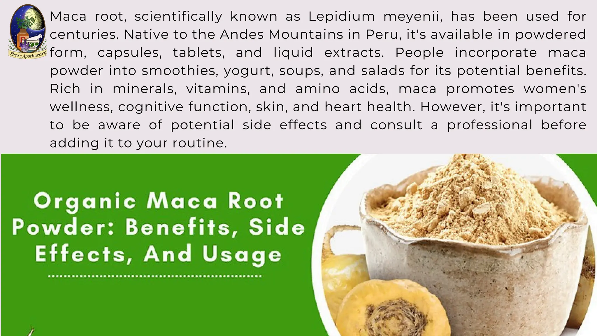 Organic Maca Root Powder Benefits, Side Effects, And Usage ...