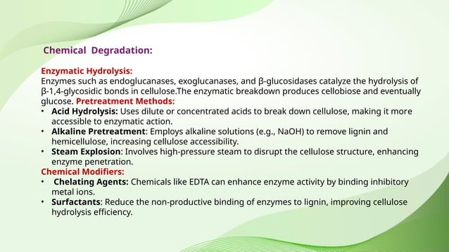 Degradation of Organic Matter -Lignin, Cellulose, Pectin,Hemicellulose ...