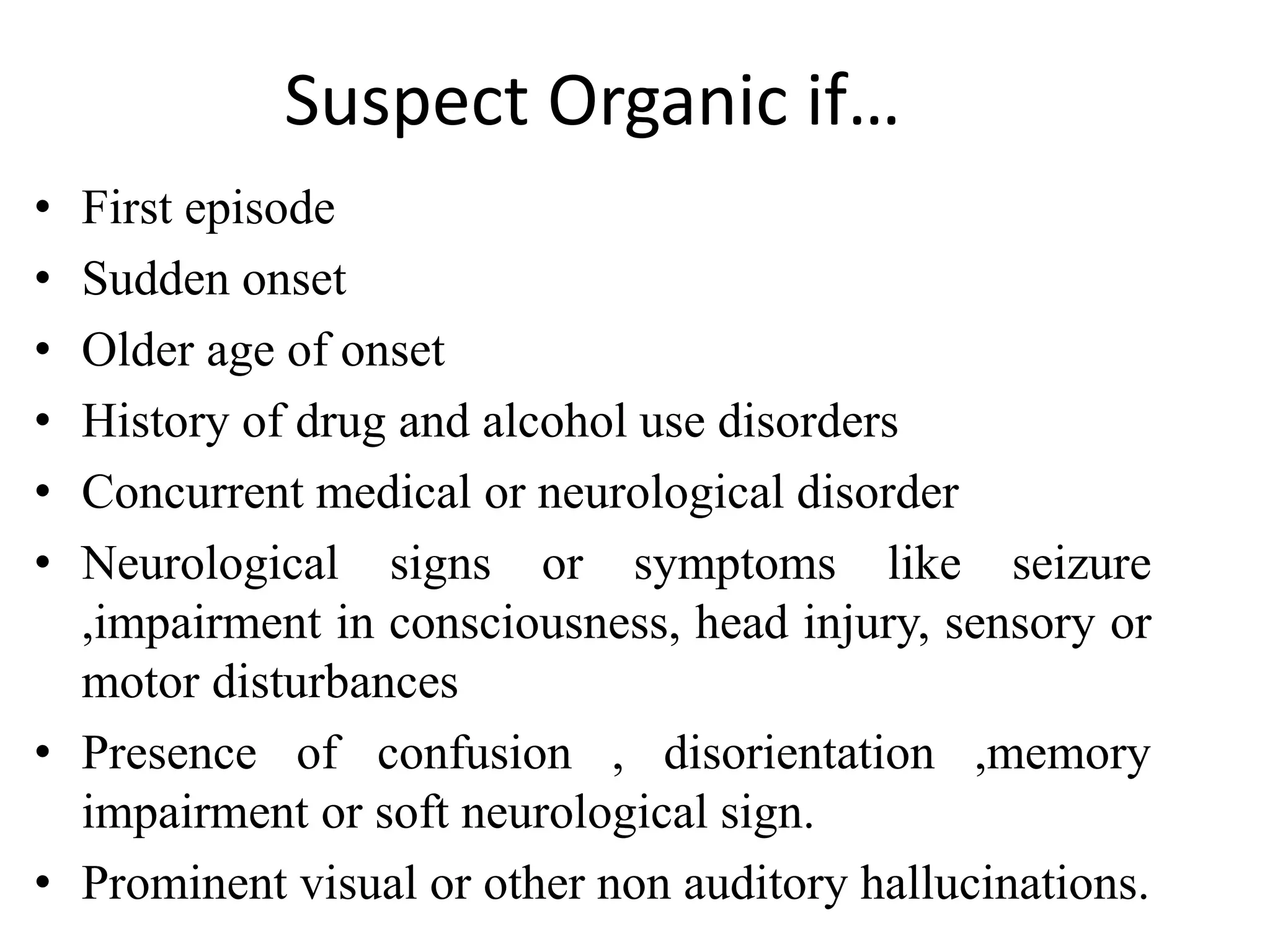 Organic mental disorder | PPTX