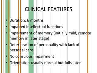 Organic Mental Disorders | PPT