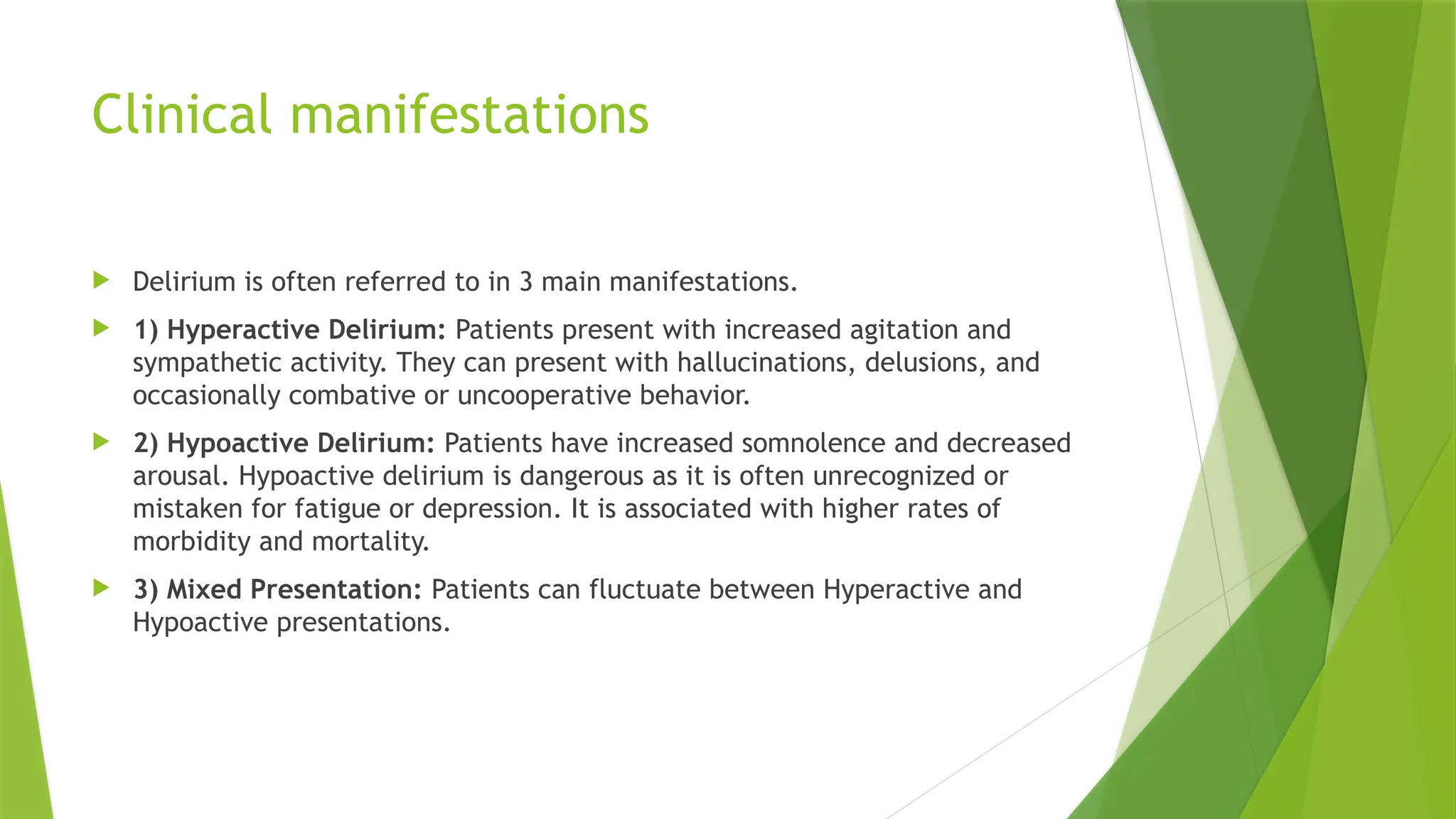 Organic mental disorders(delirium).pptx medicine | PPTX