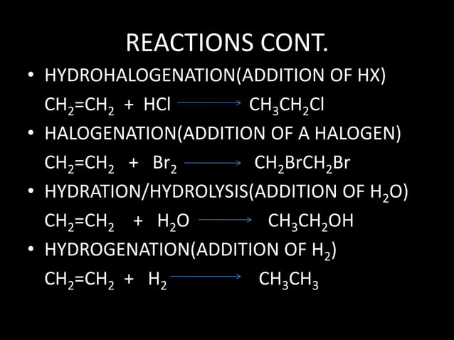 Organic molecules reactions of the hydrocarbons | PPT