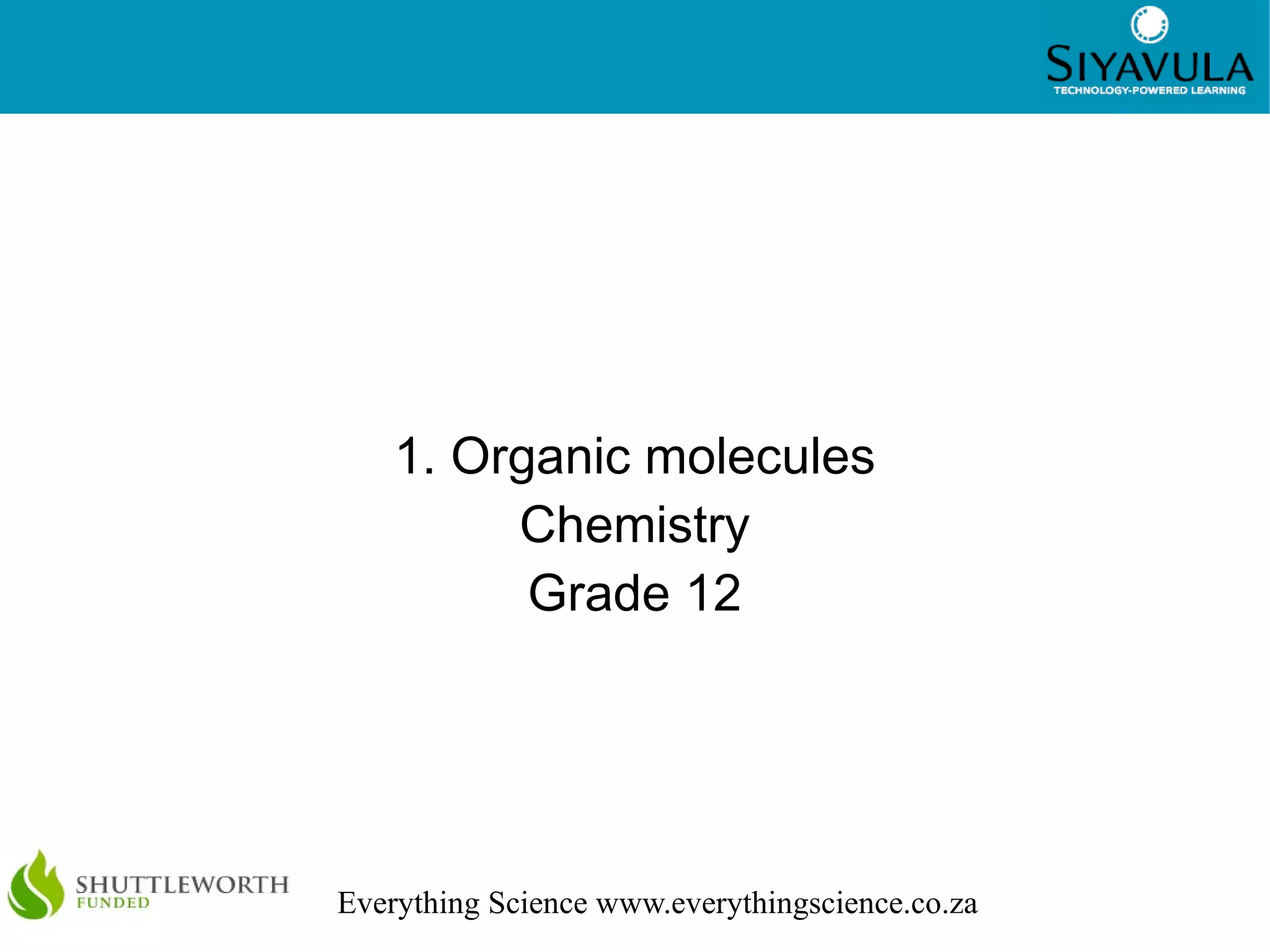 Organic molecules | ODP