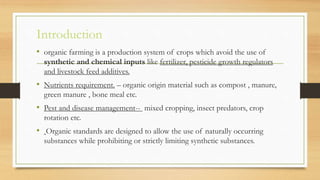 Organic farming , Definition , principle, objectives and scope in India ...