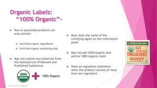 Organic Food Industry pt 2 of 6 | PPTX