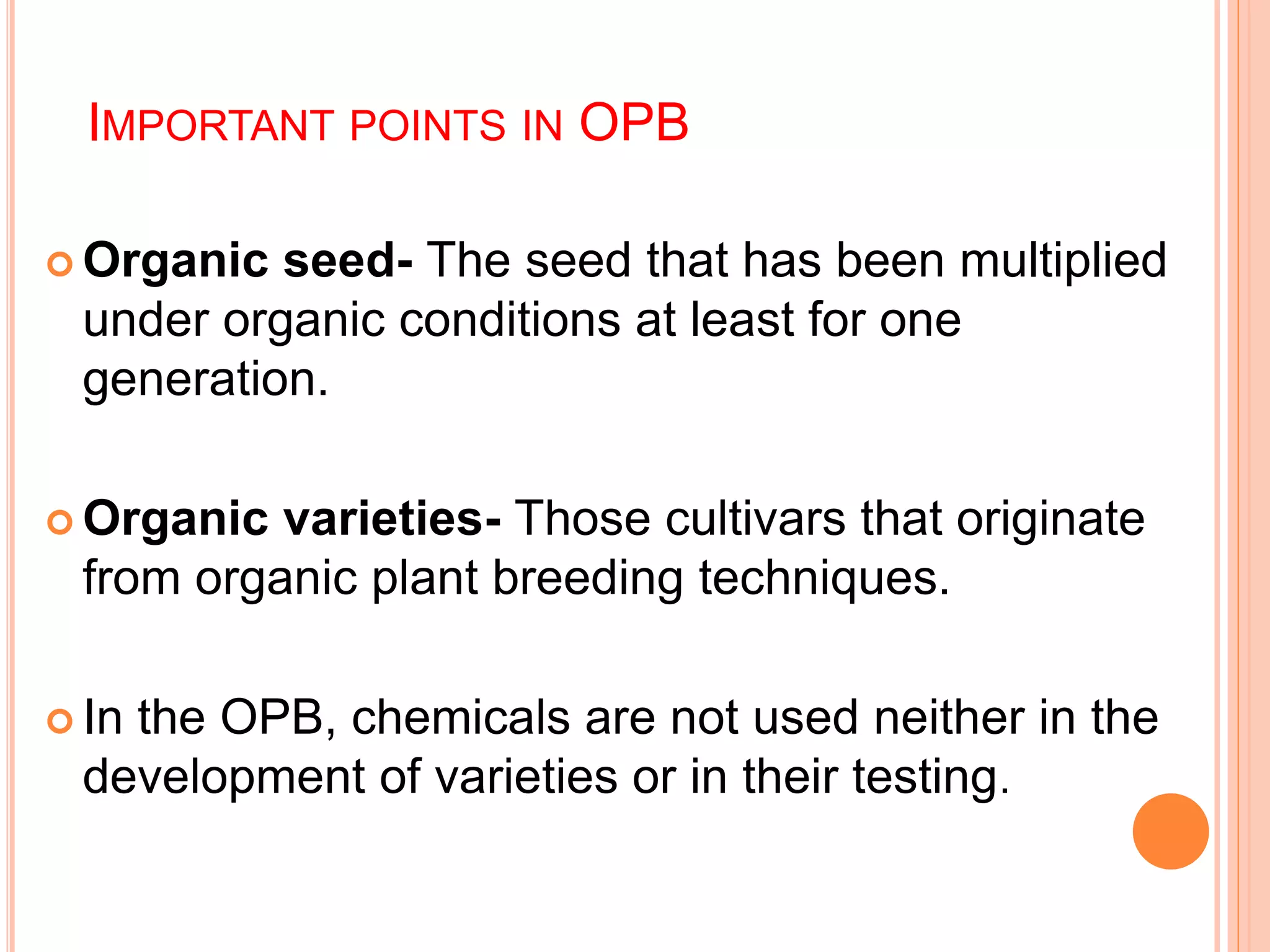 Organic plant breeding | PPTX