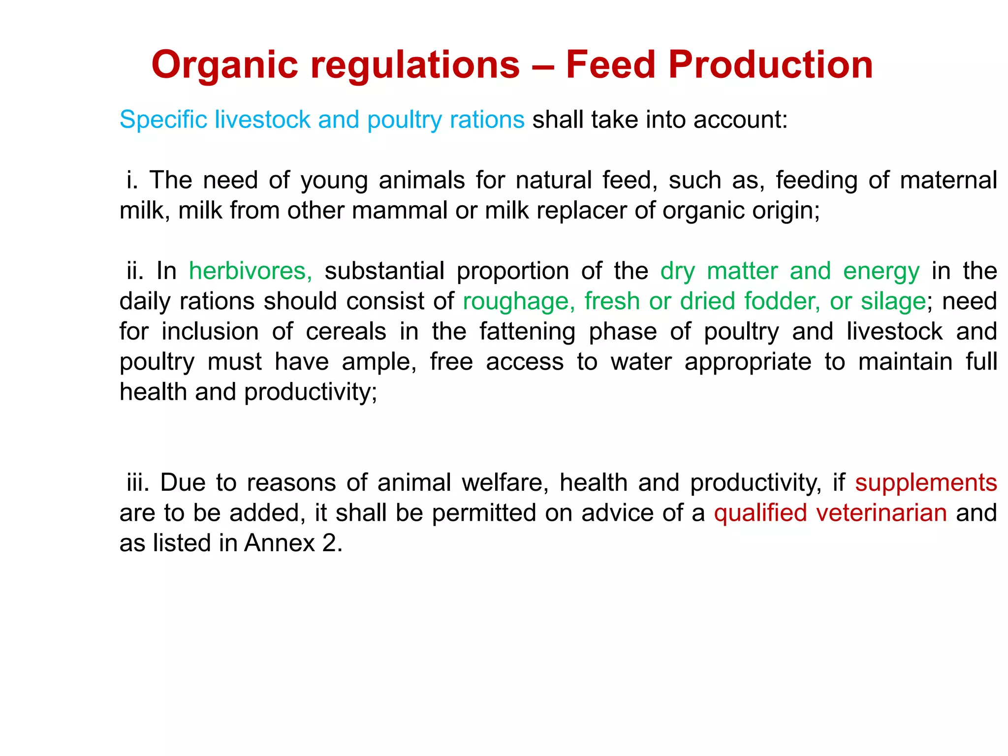 Organic poultry feed production | PPT