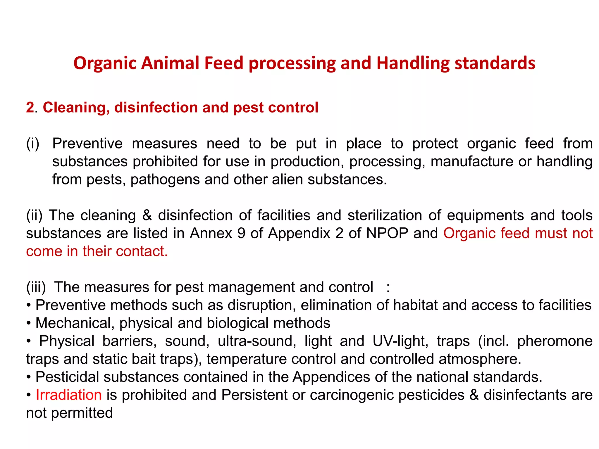 Organic poultry feed production | PPT