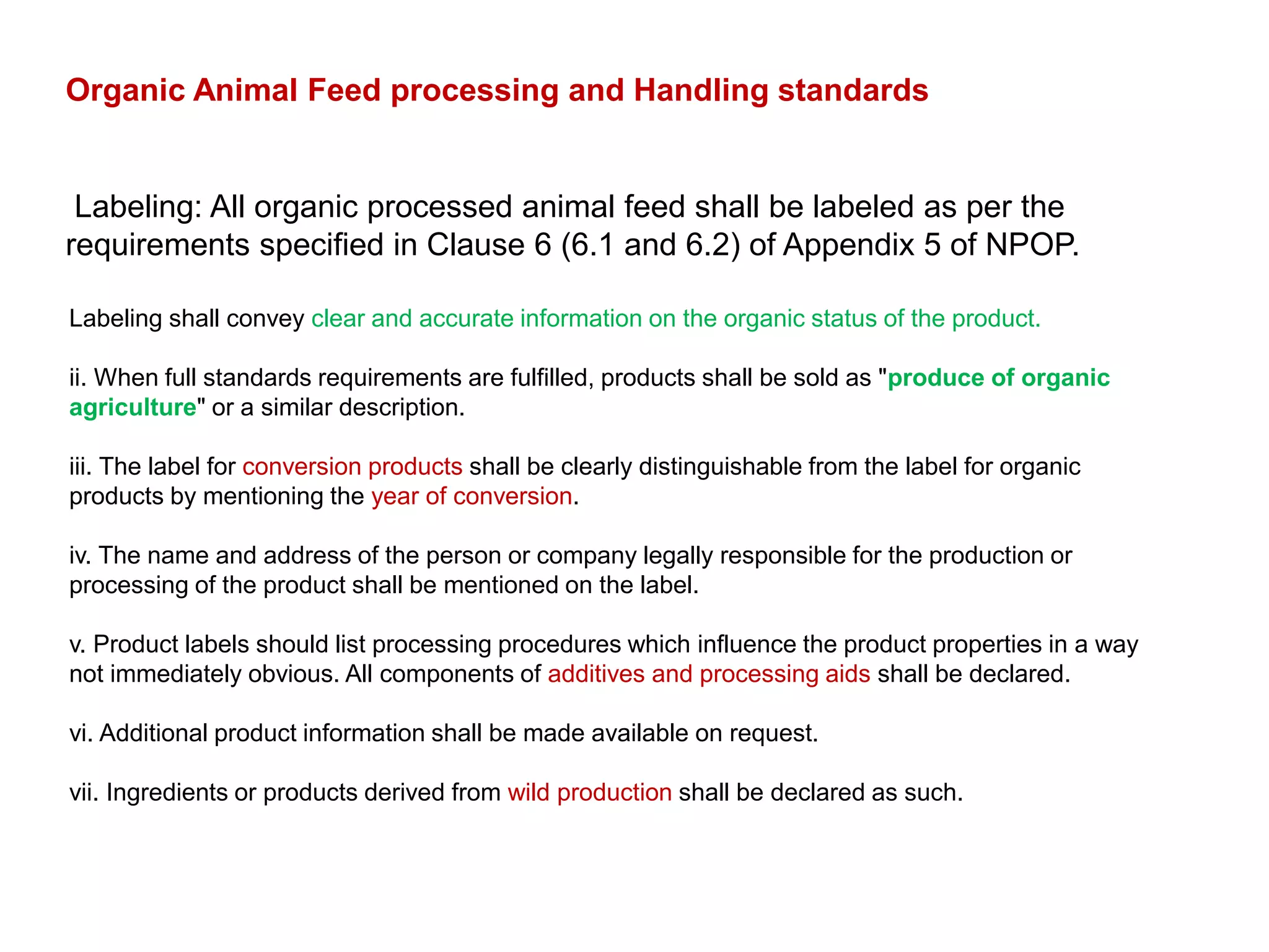 Organic poultry feed production | PPT