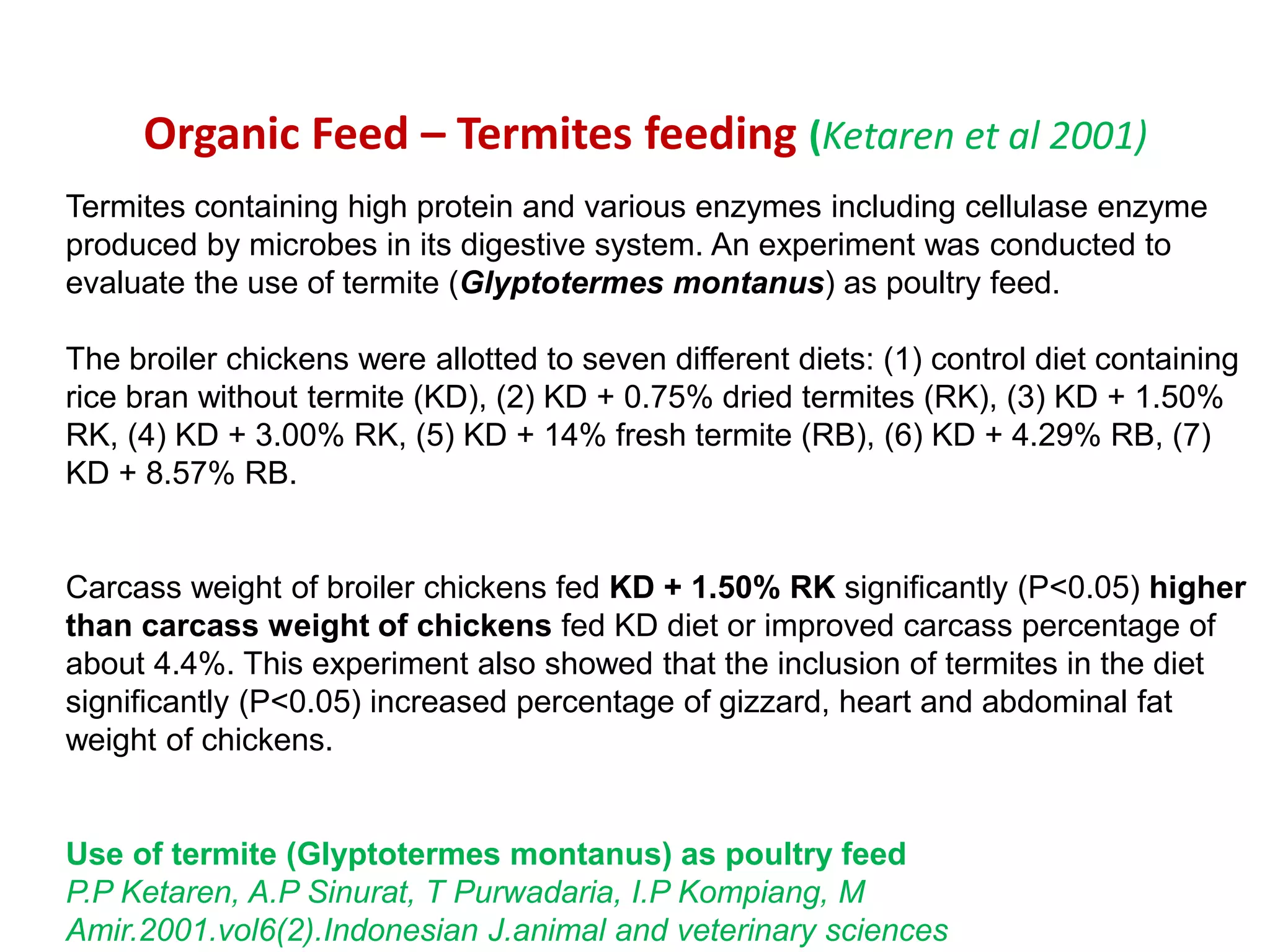 Organic poultry feed production | PPT