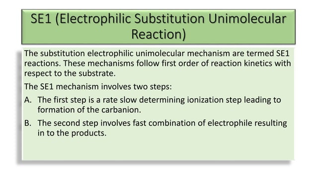 Electrophilic Substitution Reaction | PPTX | Chemistry | Science