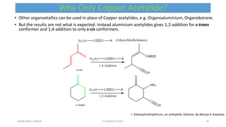 1,4- Addition of copper acetylides to unsaturated ketones | PPTX